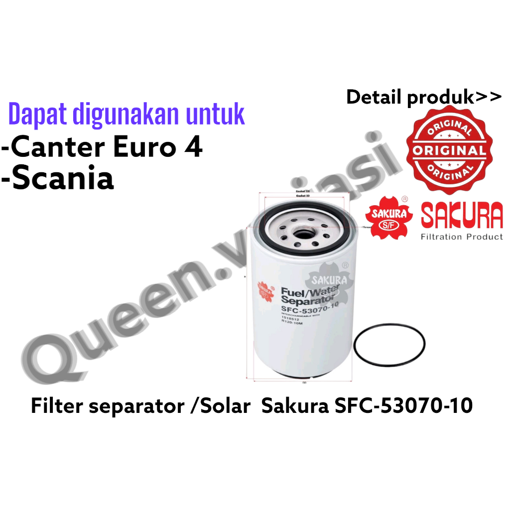 Jual FILTER SOLAR CANTER EURO 4 / SCANIA SAKURA -SFC-53070-10 | Shopee ...