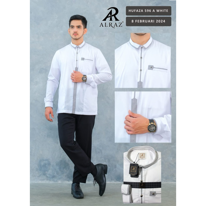 Jual BAJU KOKO ALRAZ HUFAZA 596A LENGAN PANJANG | Shopee Indonesia