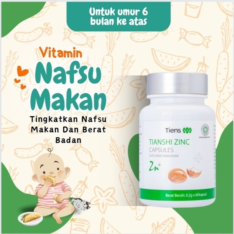 Jual ZINC PENAMBAH NAFSU MAKAN ANAK / PENGGEMUK BADAN ANAK ZINC TIENS ...