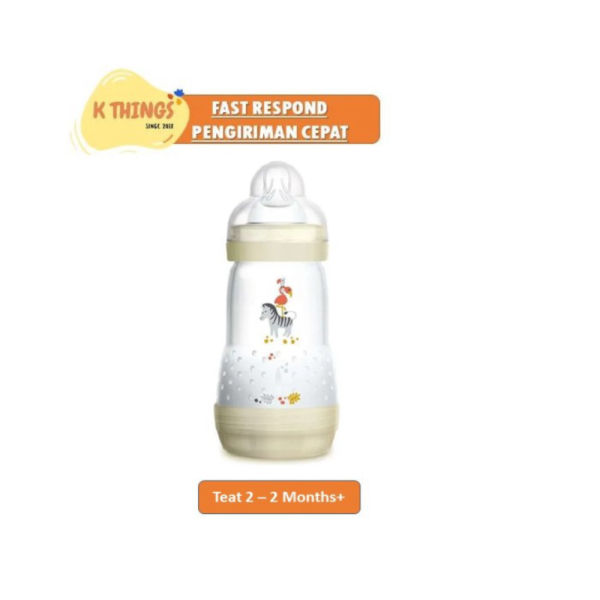 Jual Unik Botol Susu MAM Anti Colic Bottle 0 Months 260ml - Ivory ...