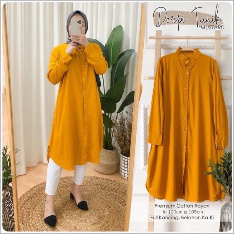 Jual PROMO LONG TUNIK DORPI RAYON JUMBO LD 100-110-120-130-140 | Shopee ...