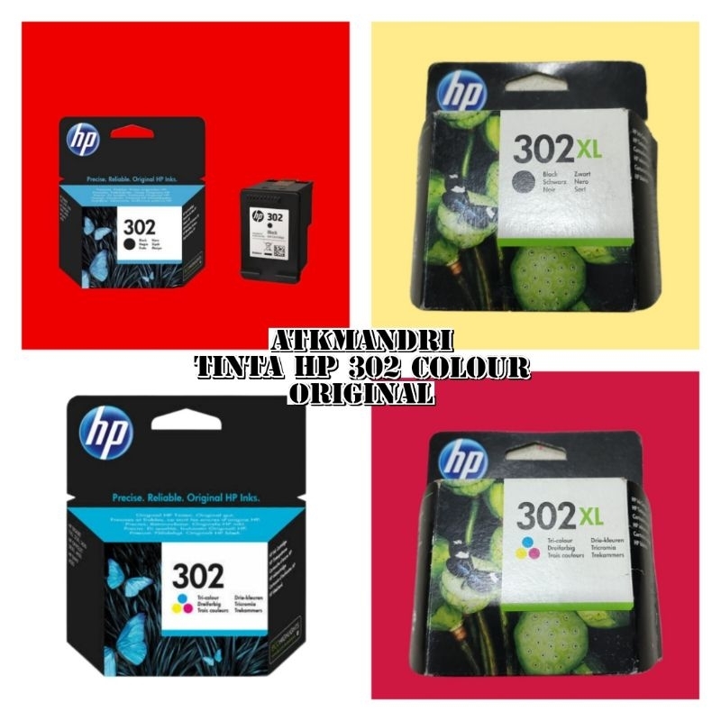 Jual TINTA HP 302/302XL COLOUR ORIGINAL NEW | Shopee Indonesia