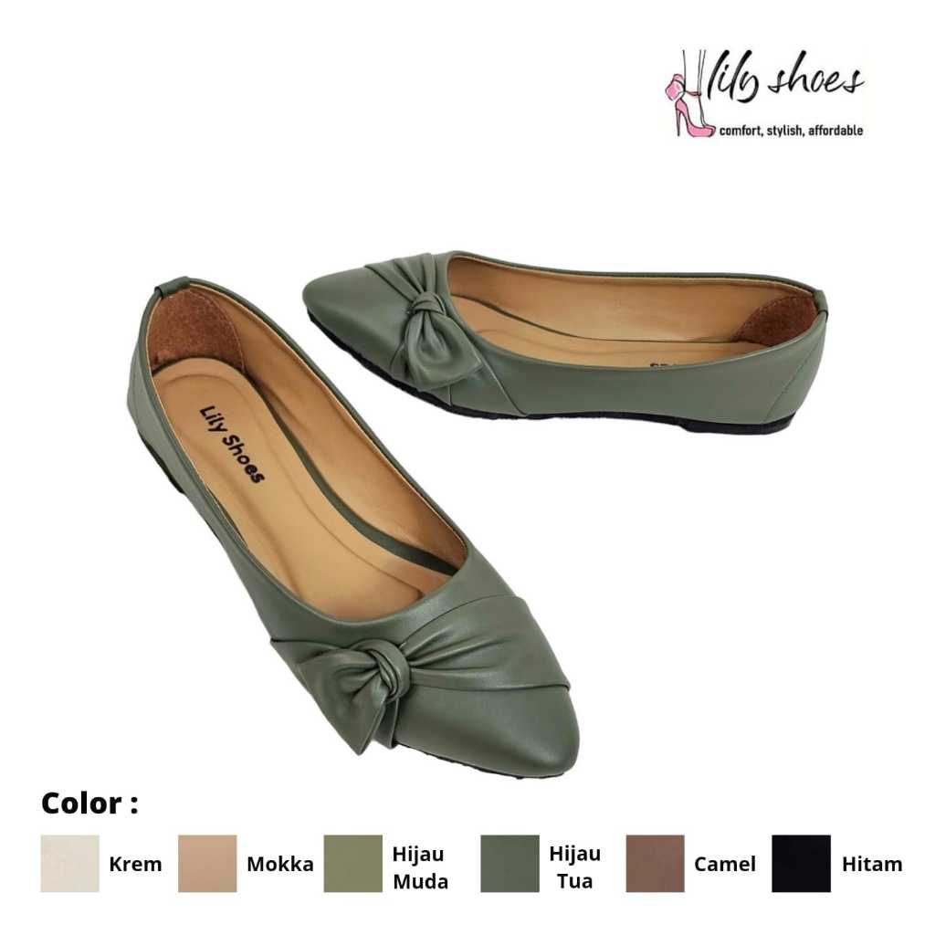 Jual LILY SHOES - Lizzie Sepatu Flatshoes Wanita Balerina / Teplek Pita ...