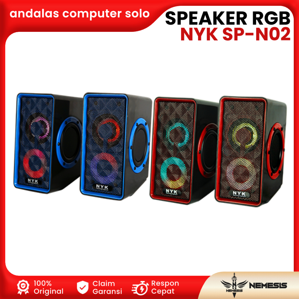 Jual SPEAKER GAMING GAME NYK NEMESIS SP-N02 STEREO BASS RGB AKSESORIES ...
