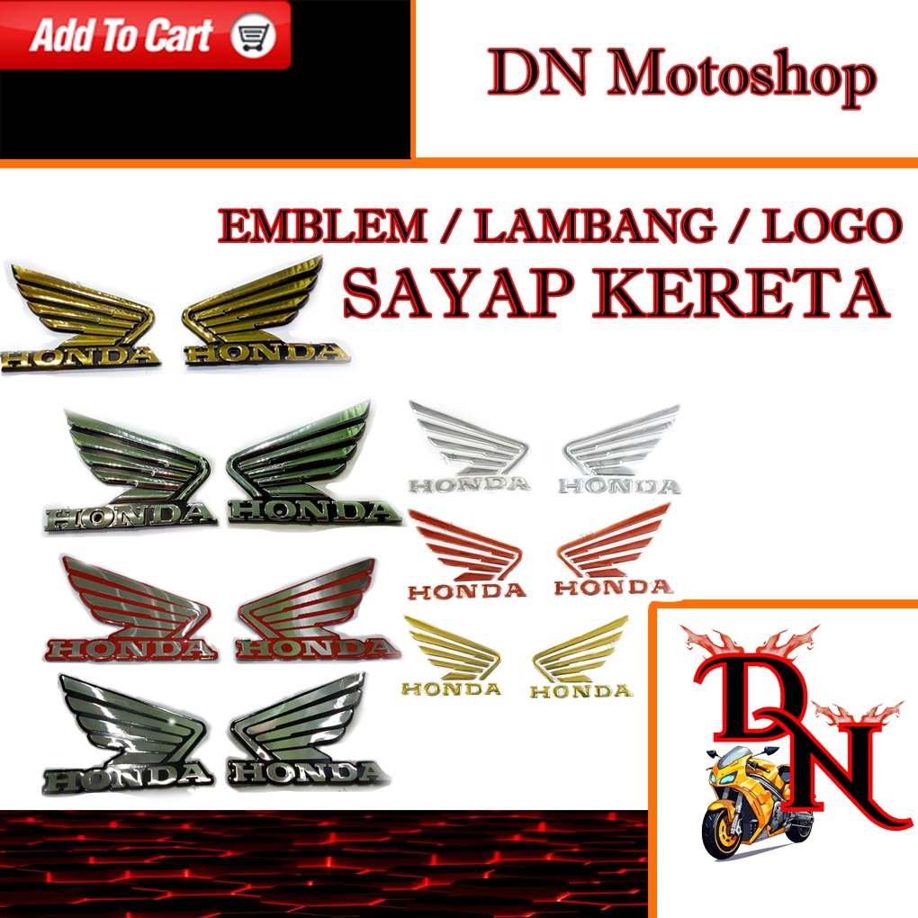 Jual EMBLEM STIKER LOGO LAMBANG SAYAP MOTOR MEREK HONDA | Shopee Indonesia