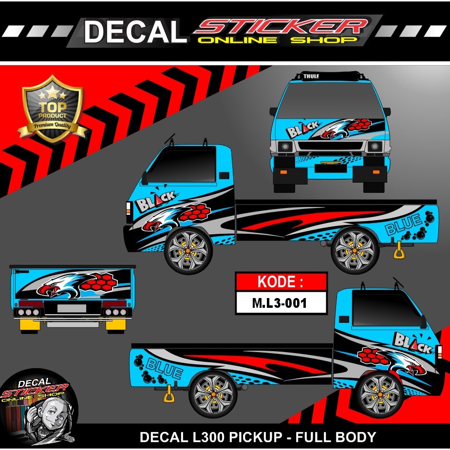 Jual stiker mobil pick up sticker mobil L300 DEKAL PRINTING NUTUP ...