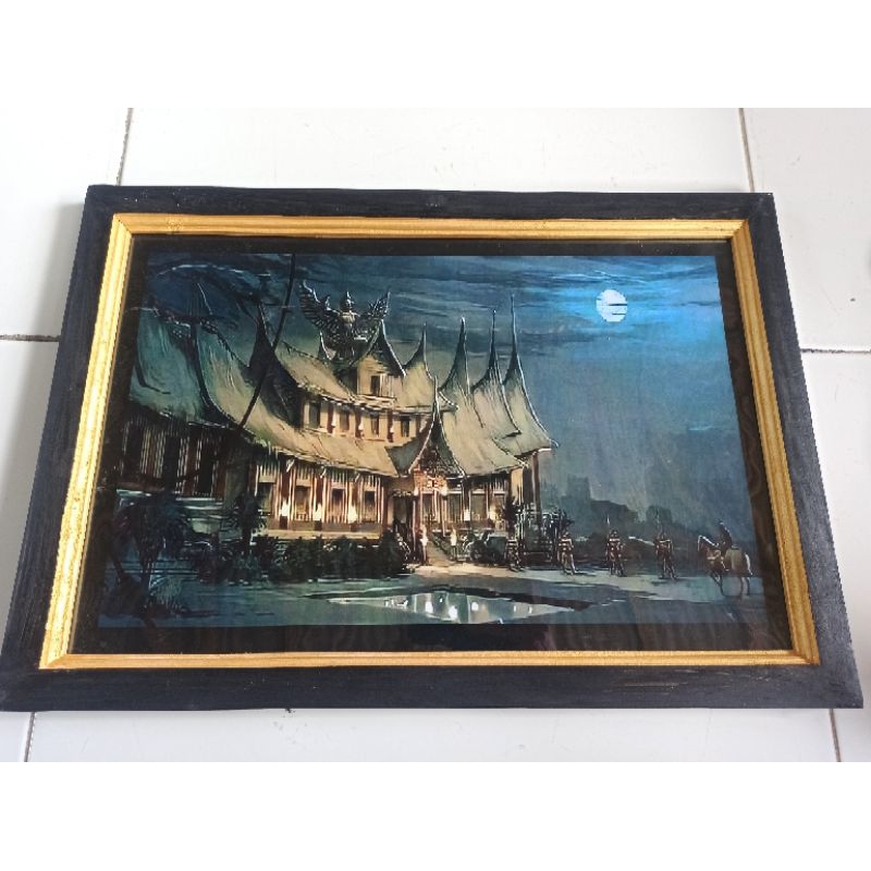 Jual terbaru hiasan dinding uk53x25cm lukisan cetak poster pemandangan ...
