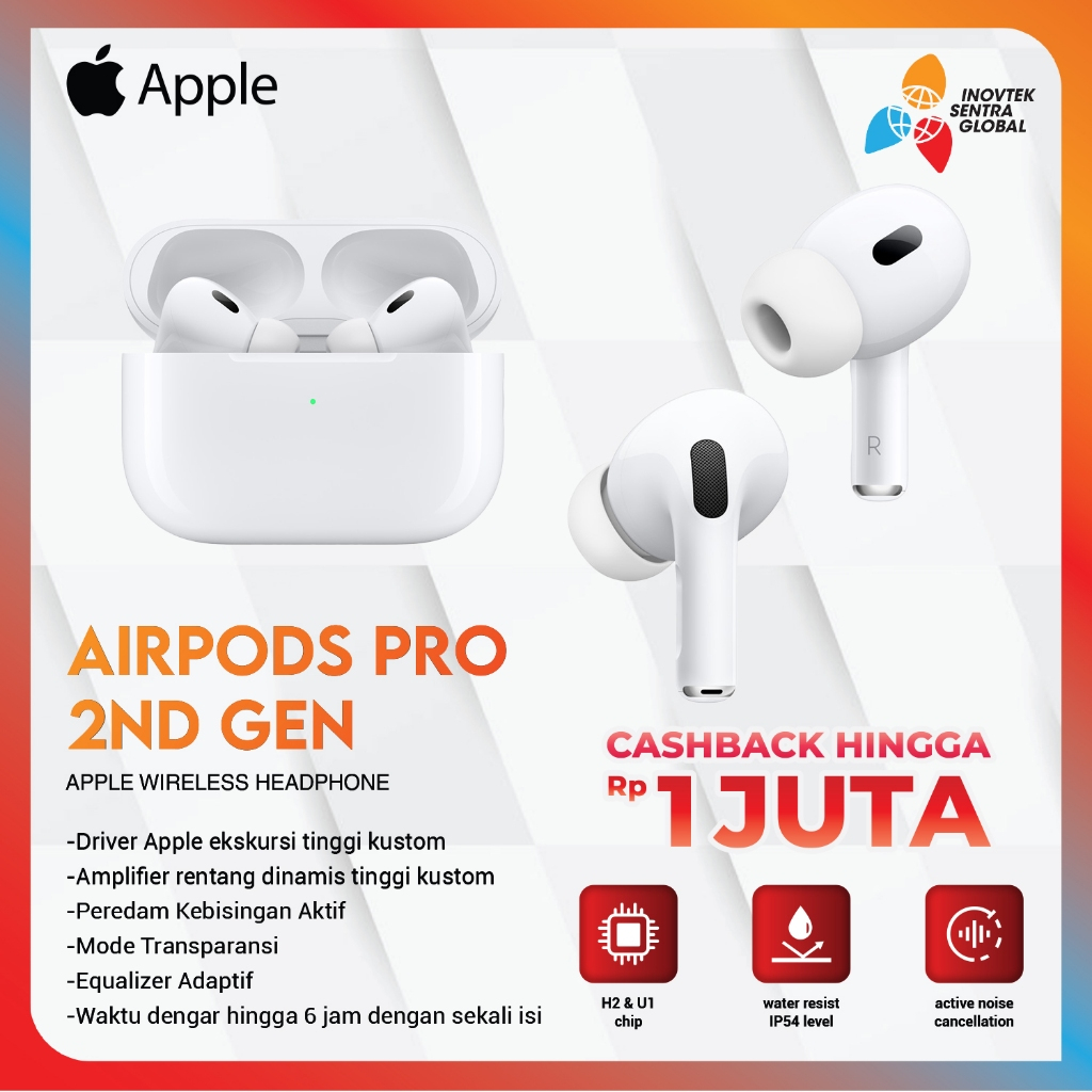 Jual 𝗔𝗽𝗽𝗹𝗲® AirPods Pro 2 2nd Gen Liightning 2022 / 2023 USB-C Charging Case Air Pod - USB-C ...