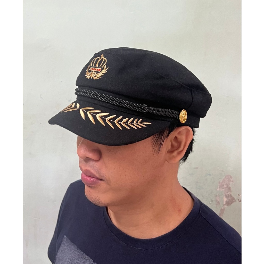 Jual TOPI CAPTAIN SAILOR HAT FLATCAPS NEWSBOYS Import Premium | Shopee ...