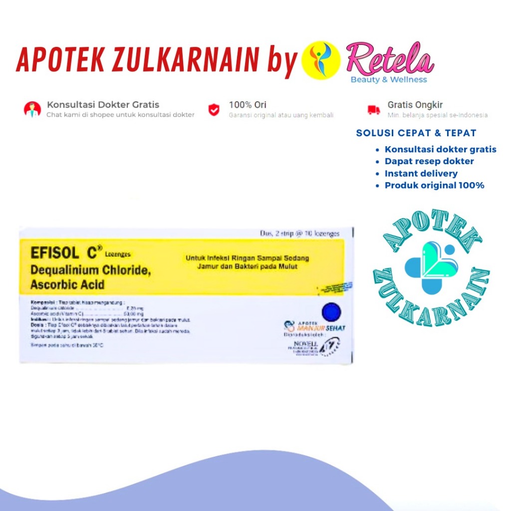 Jual EFISOL LOZENGES BOX 20 TABLET | Shopee Indonesia