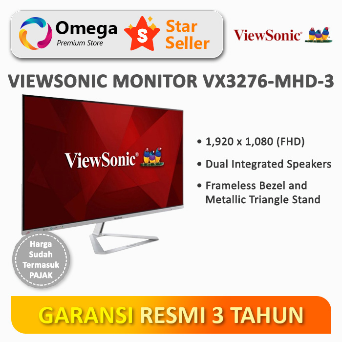 Jual Monitor ViewSonic VX3276-MHD-3 32" FHD IPS | Shopee Indonesia