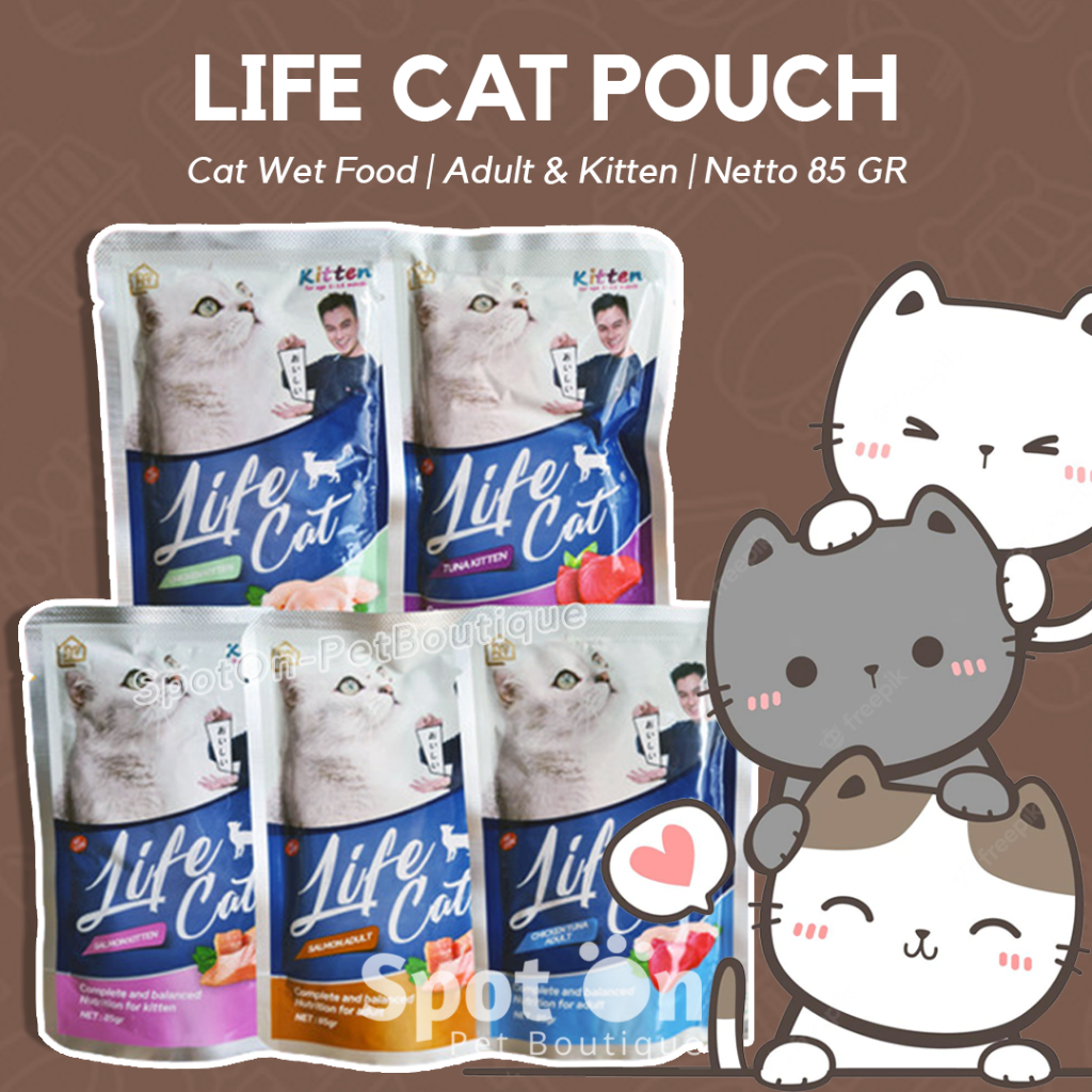 Jual Life Cat Pouch 85 gr Adult & Kitten Sachet | Makanan Basah Kucing ...