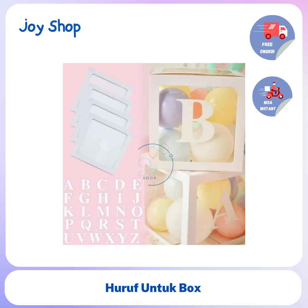 Jual Huruf Satuan Angka Alfabet untuk Box Balon Transparant Pilih A-Z ...