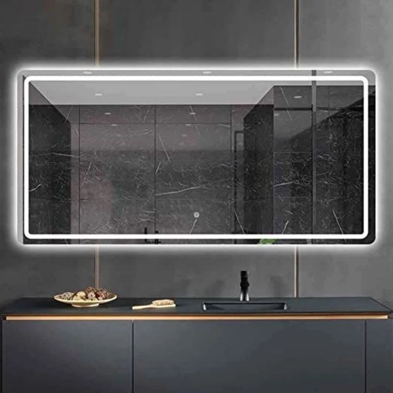 Jual Kaca cermin LED kamar mandi aesthetic Desian modern persegi ...