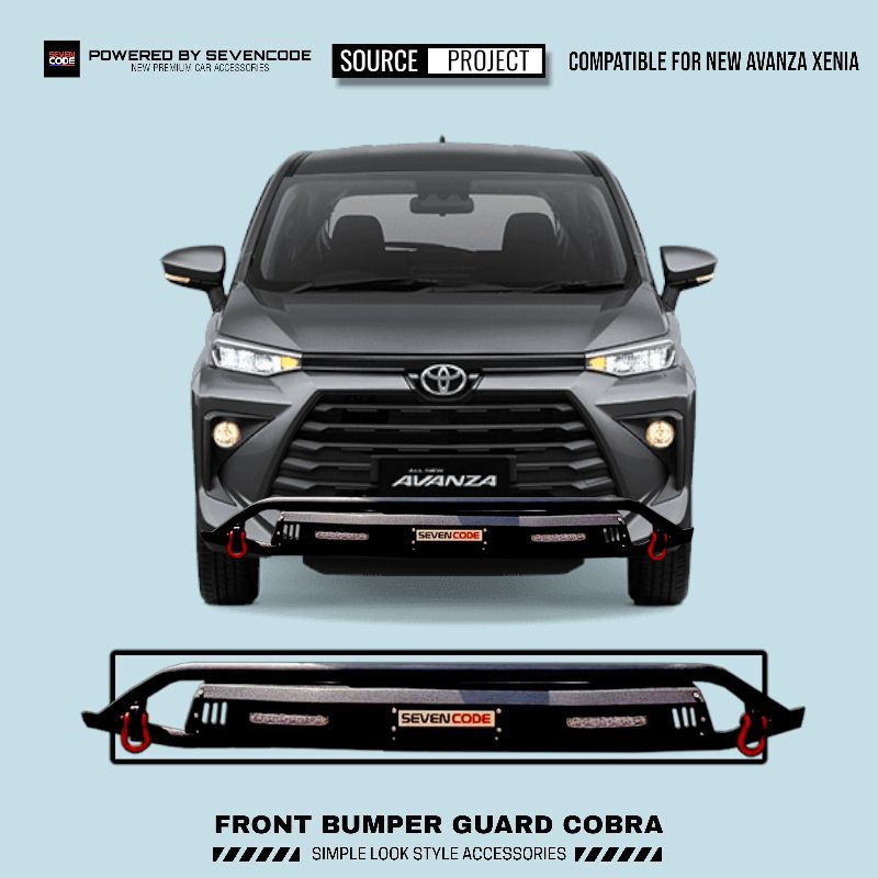 Jual Front Bumper guard Tanduk Cobra Sevencode - All New Avanza Xenia ...