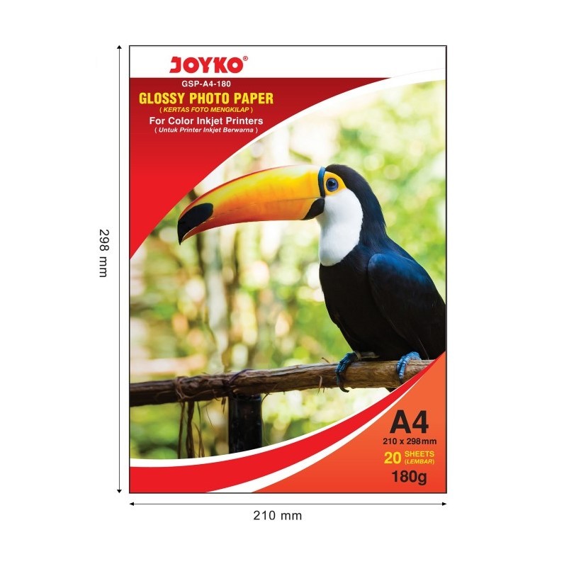 Jual [PACK] Kertas Cetak Foto Glossy Photo Paper - Joyko GSP-A4-180 gr ...