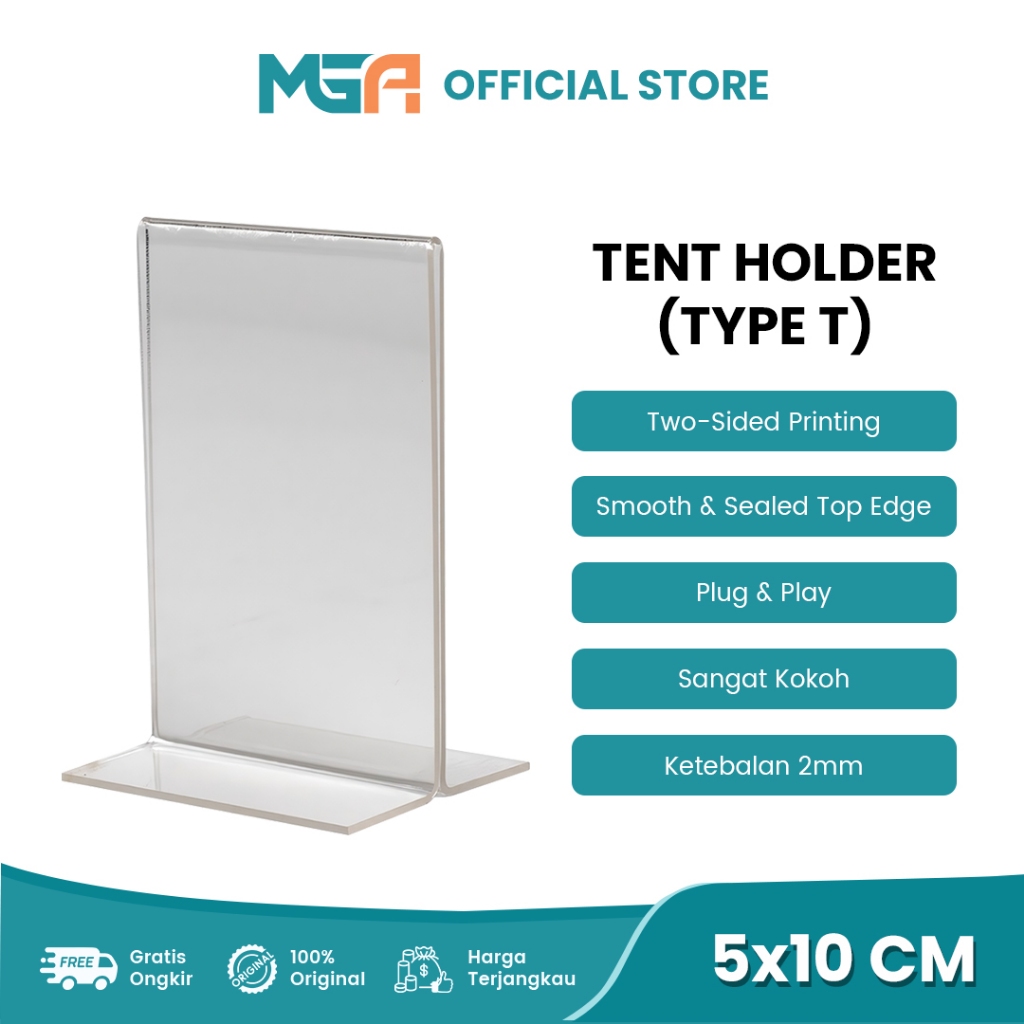 Jual Nomor Meja Tipe T (5 x 10 cm) / Tent Holder / Tent Card Restaurant ...