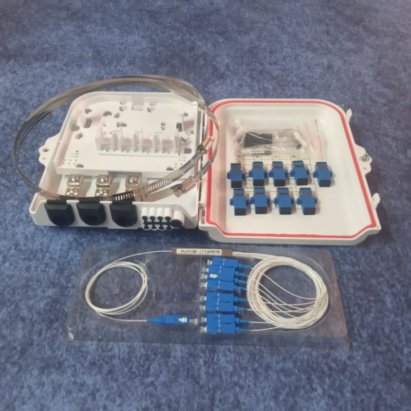 Jual ODP 8 Core Lengkap PLC Passive Splitter 1:8 SC UPC ODP 8 Core Lengkap | Shopee Indonesia