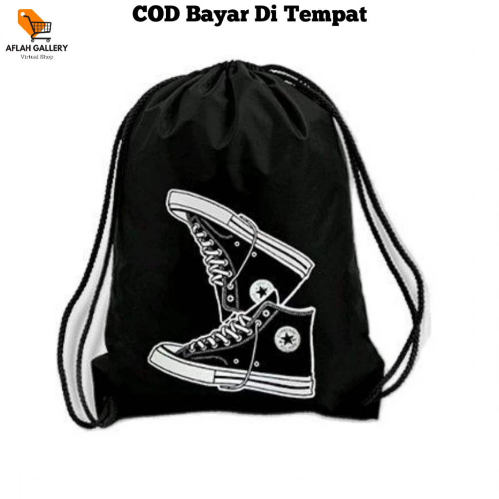 Jual AG Tote Bag Ransel Serut Pria Wanita Serbaguna Simple Motif Sablon ...