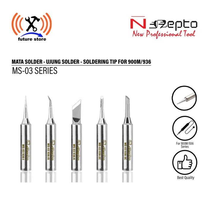 Jual Nepto MS-03 Series Mata Solder Solder Tip Silver Ujung Solder ...