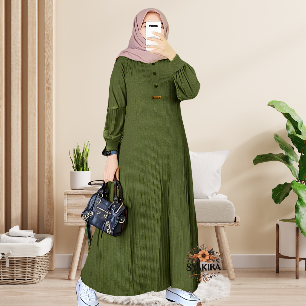 Jual Gamis Vara Hornet Bahan Knit Hornet / Gamis Lebaran Simpel Terbaru ...