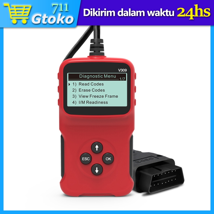 Jual Scanner Mobil OBD2 Pembaca Kode Diagnostik Alat Check Engine OBD II | Shopee Indonesia