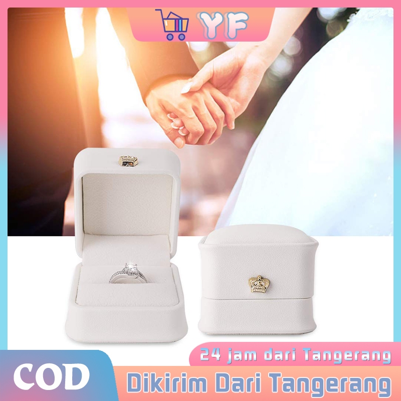 Jual Box Cincin Kotak Cincin Lamaran Pernikahan Tunangan Kulit PU ...