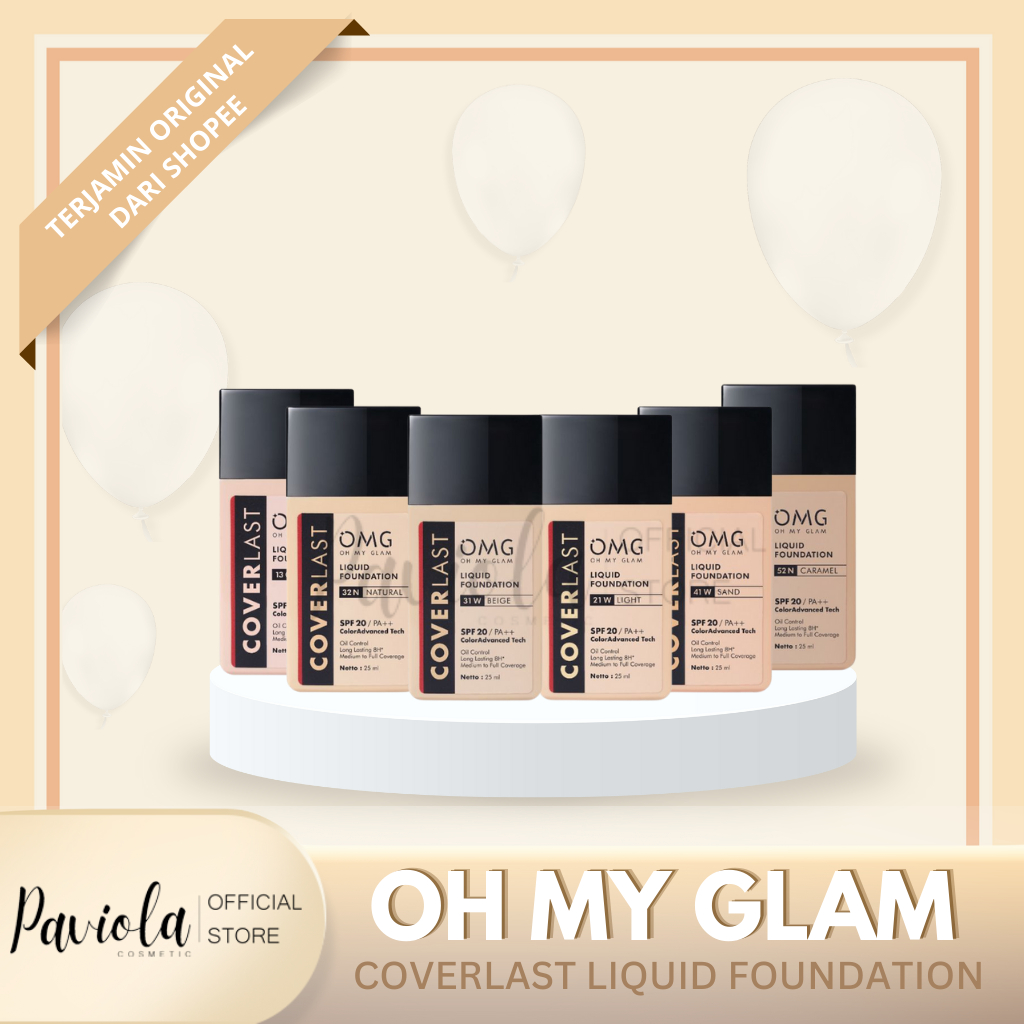 Jual ⚡Paviola⚡ OMG Oh My Glam Coverlast Liquid Foundation | OMG ...