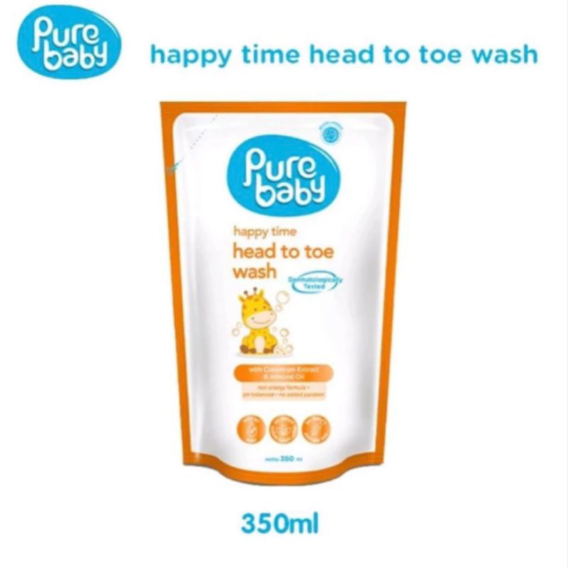 Jual Pure Baby Happy Time Head To Toe Wash Refill 350ml | Shopee Indonesia