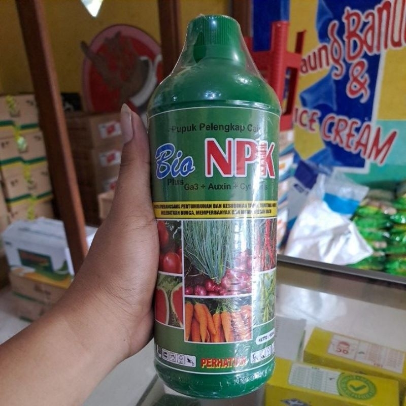 Jual Pupuk Pelengkap Cair Bio NPK Plus Ga3+Auxin+Cytokinis Kemasan 1Liter | Shopee Indonesia