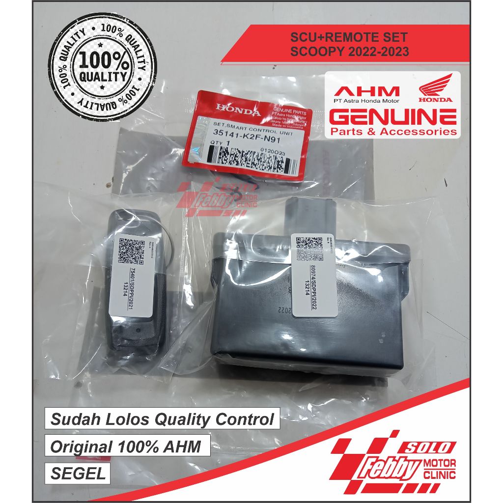 Jual SCU DAN REMOTE SET SCOOPY 2022-2023 ORIGINAL AHM 35141-K2F-N91 ...