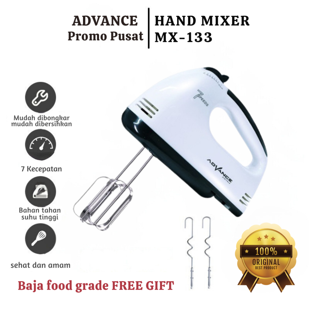 Jual Advance Mixer Hand Mixer Mx 133 Pengocok Telur Elektrik