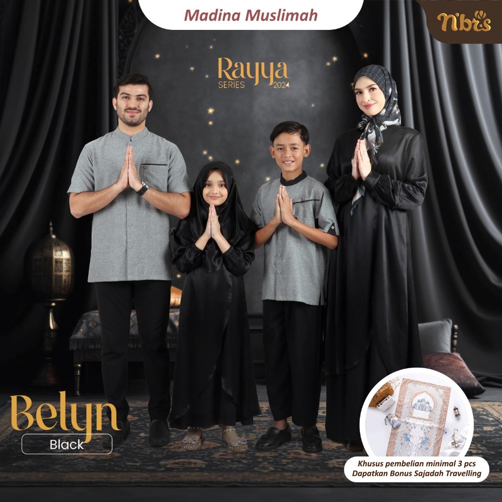Jual [Original] Nibras Rayya Belyn Black Rayya Series Sarimbit Nibras ...