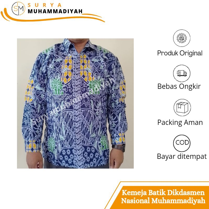 Jual Kemeja Batik Majelis Dikdasmen Muhammadiyah Nasional Lengan ...