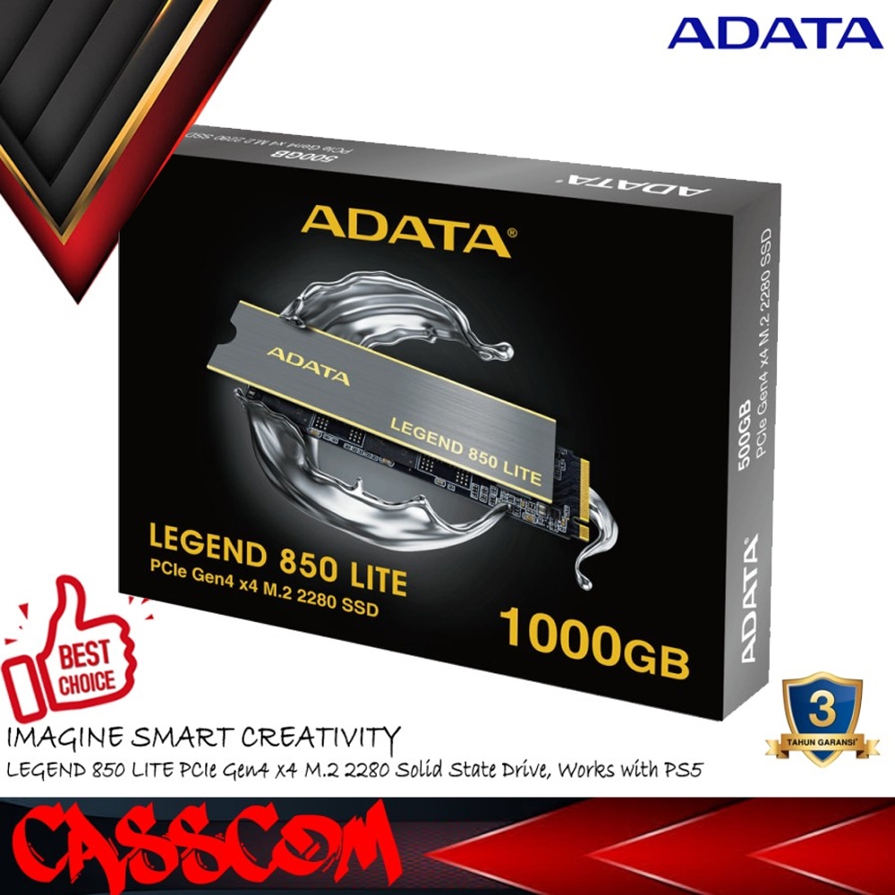 Jual SSD ADATA LEGEND 850 LITE 1TB NVME PCIe Gen4x4 - M.2 2280 SSD 1 TB ...