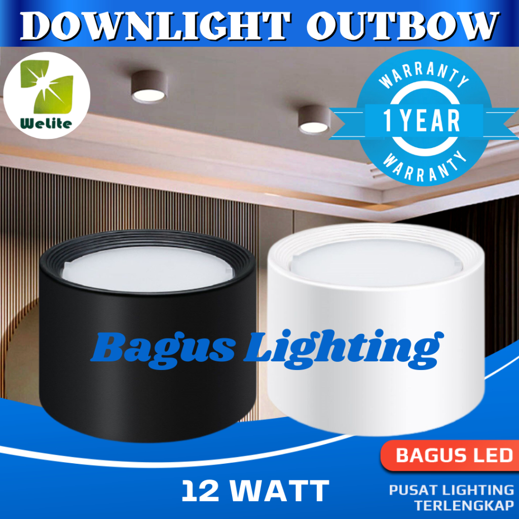 Jual Lampu Outbow Led 12W We Lite Lampu Downlight Plafon Rumah Garansi | Shopee Indonesia