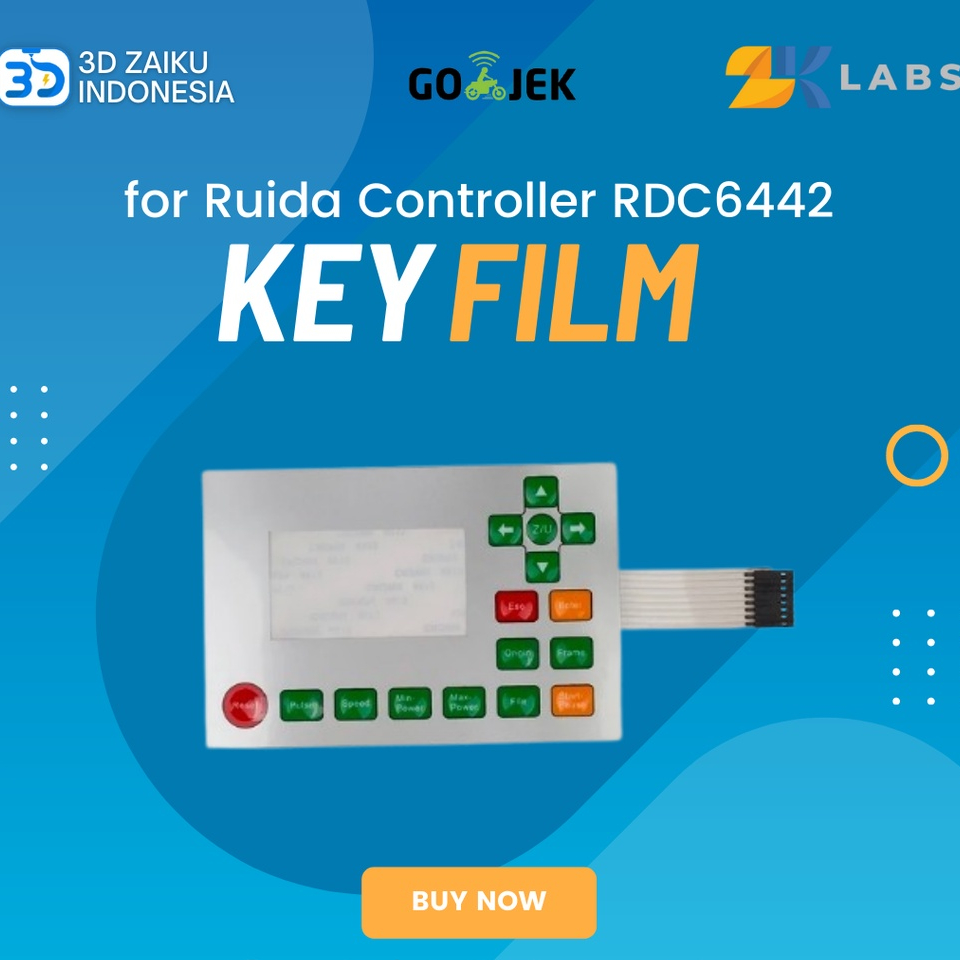 Jual Ruida RDC6442 Key Film for Ruida Controller CO2 Laser Machine ...