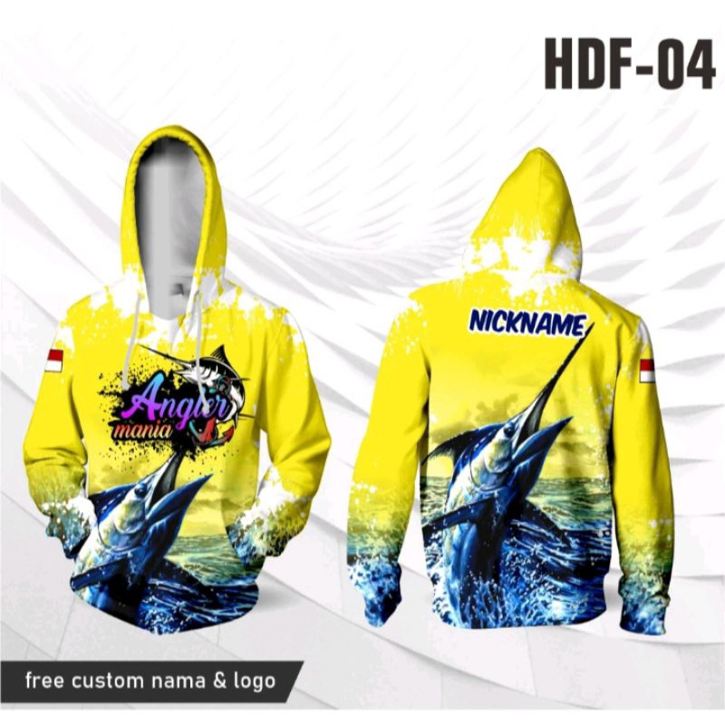 Jual hoodie jersey mancing angler mania hoodie kaos mancing baju ...