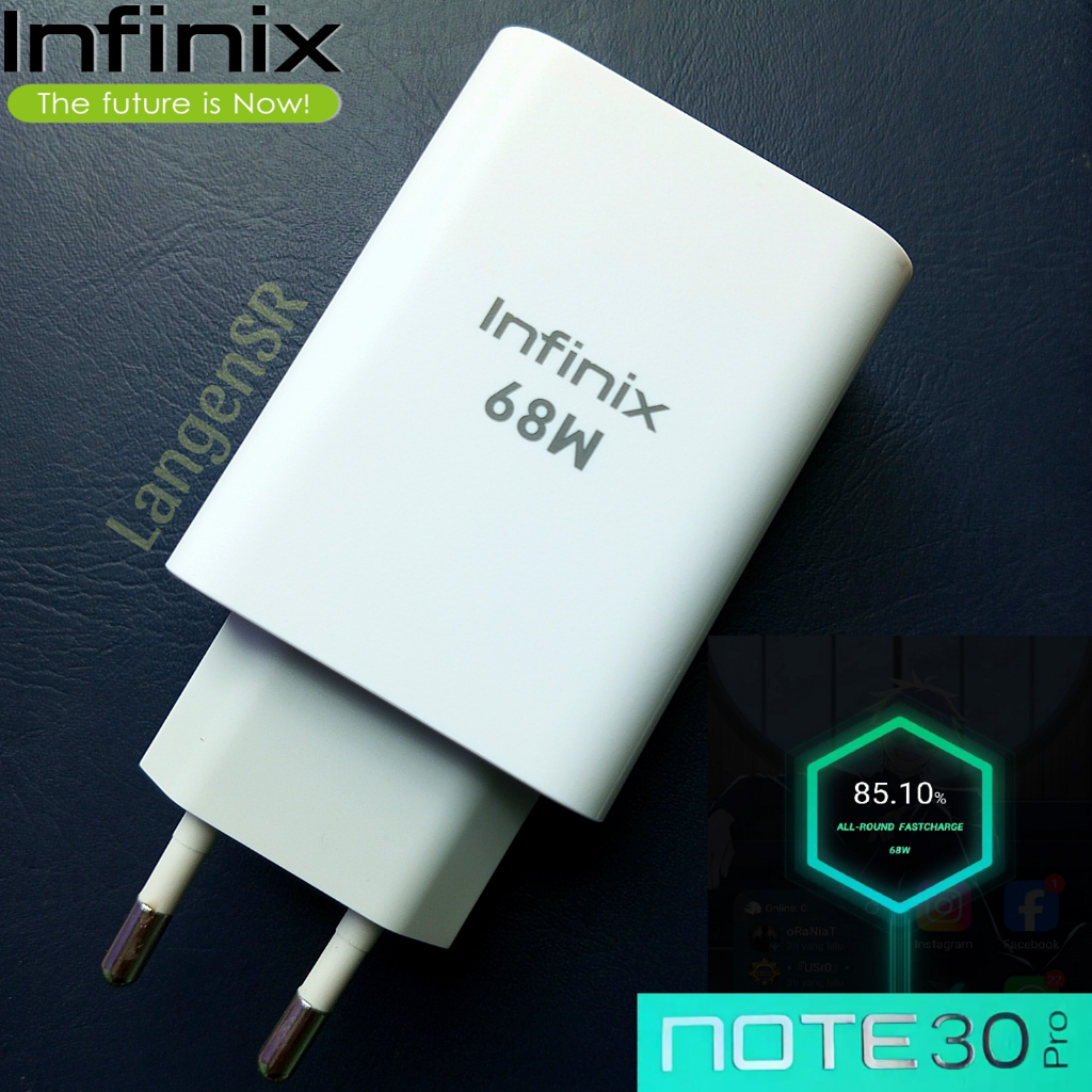 Jual Adaptor Charger INFINIX 68Watt Original Bawaan Note 30Pro Dan Zero ...