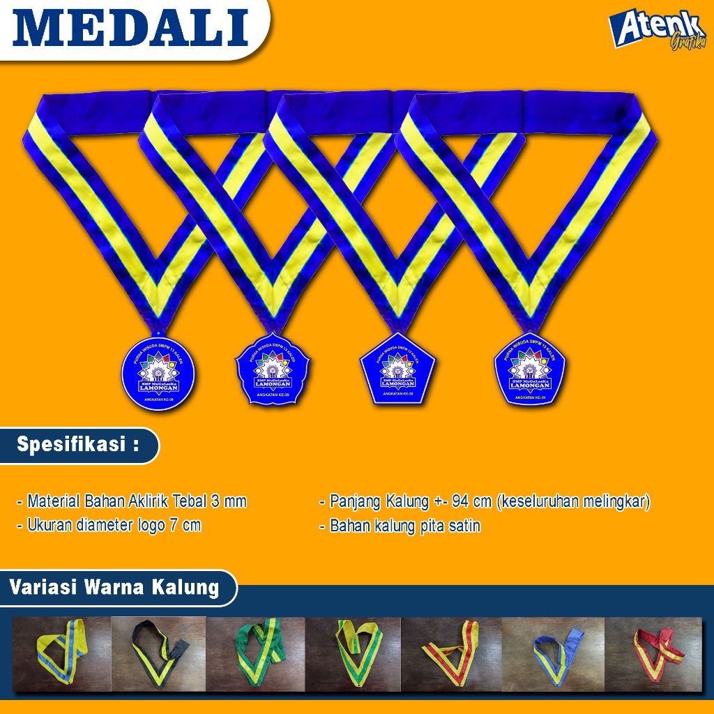 Jual Mendali Kelulusan sekolah / Mendali Wisuda / Mendali Akrilik ...