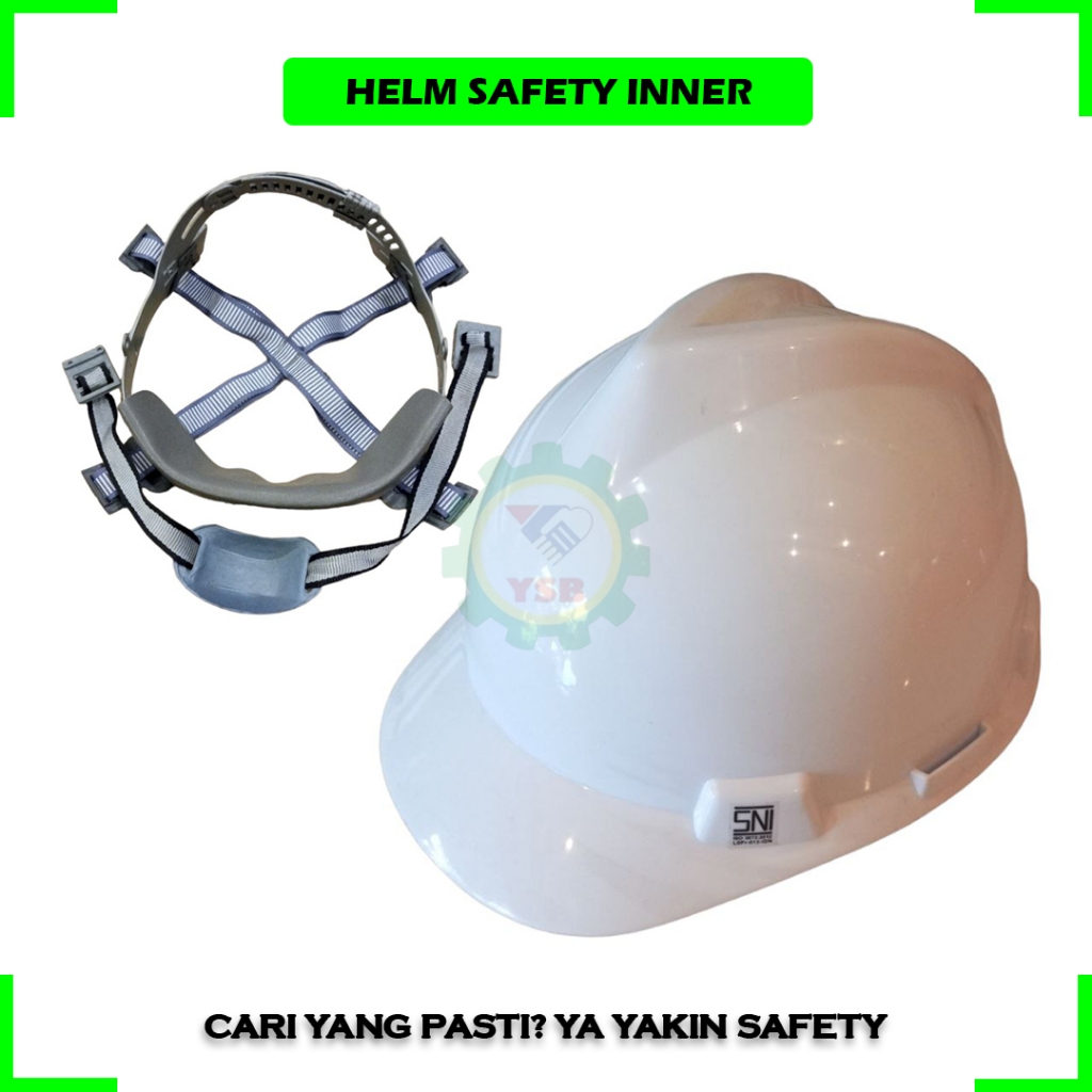 Jual Helm Proyek Safety Helmet Dalaman Inner Warna Putih SNI Merk AAA ...