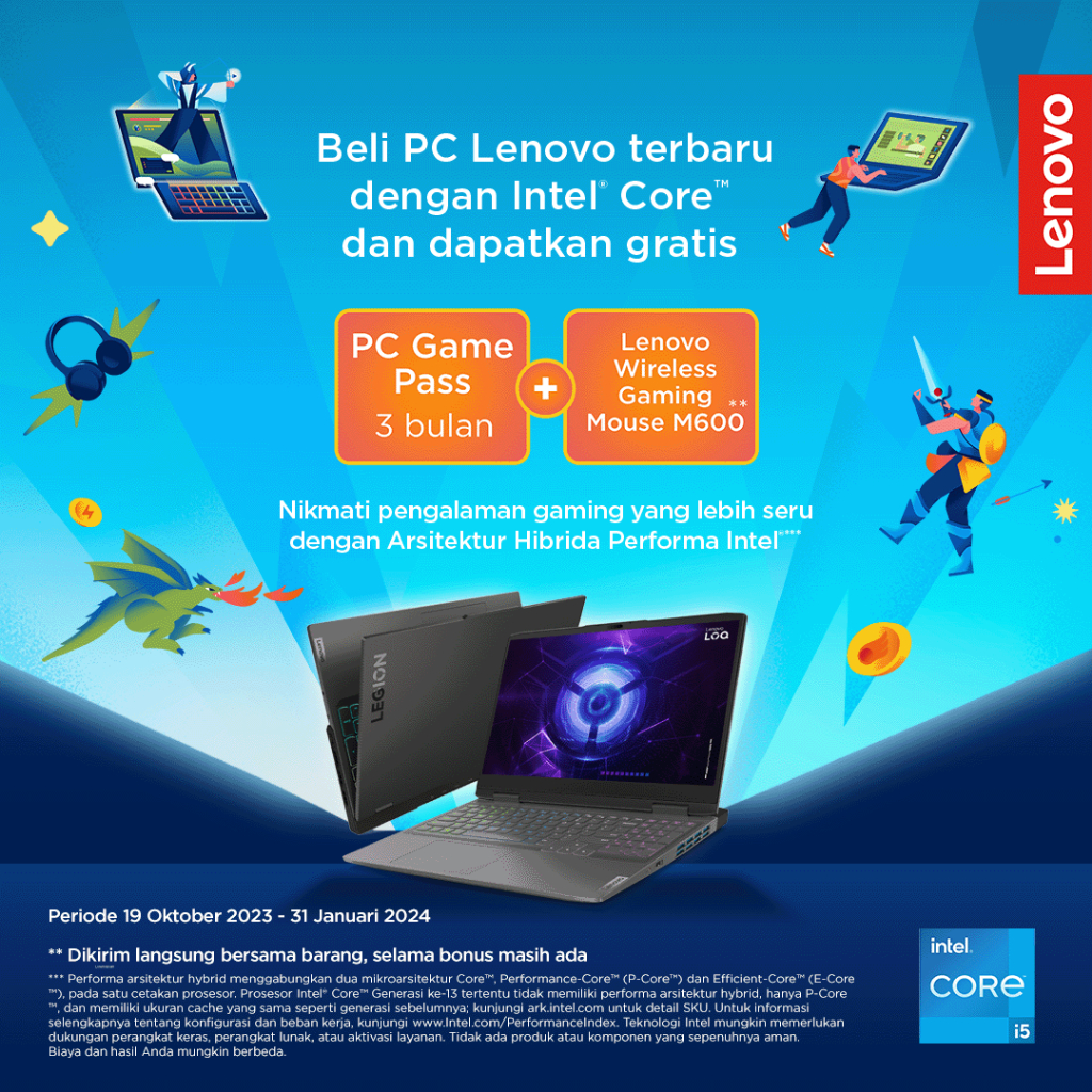 Jual Lenovo Legion M600 Wireless Gaming Mouse GY50X79385 (2.4GHz ...