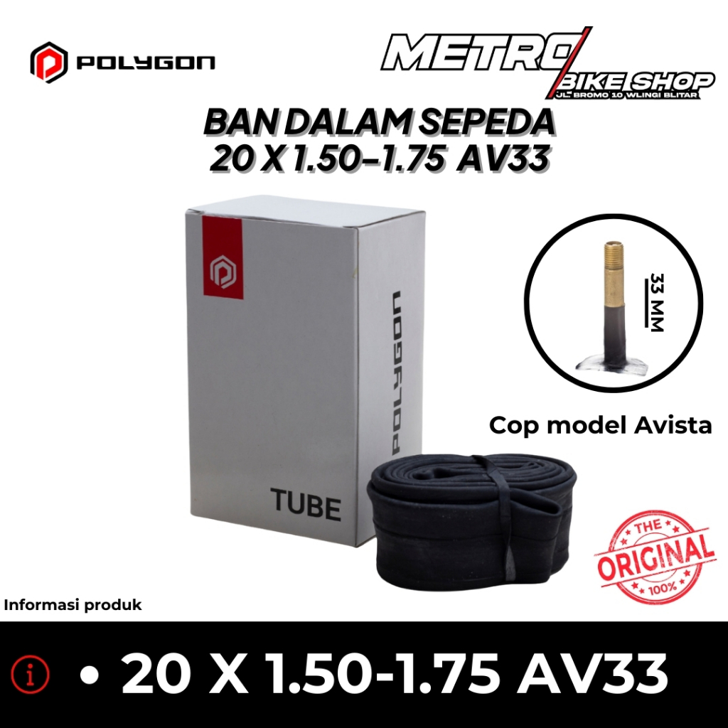 Jual Ban dalam sepeda 20 x 1.50-1.75 AV33 Ban dalam sepeda Polygon Ban dalam sepeda anak BMX ...