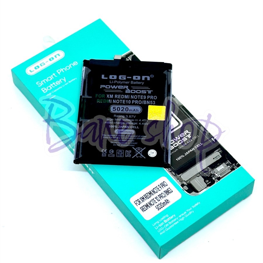 Jual BATERAI LOG ON XIAOMI BN53 BN-53 REDMI NOTE 9 PRO / REDMI NOTE 10 ...