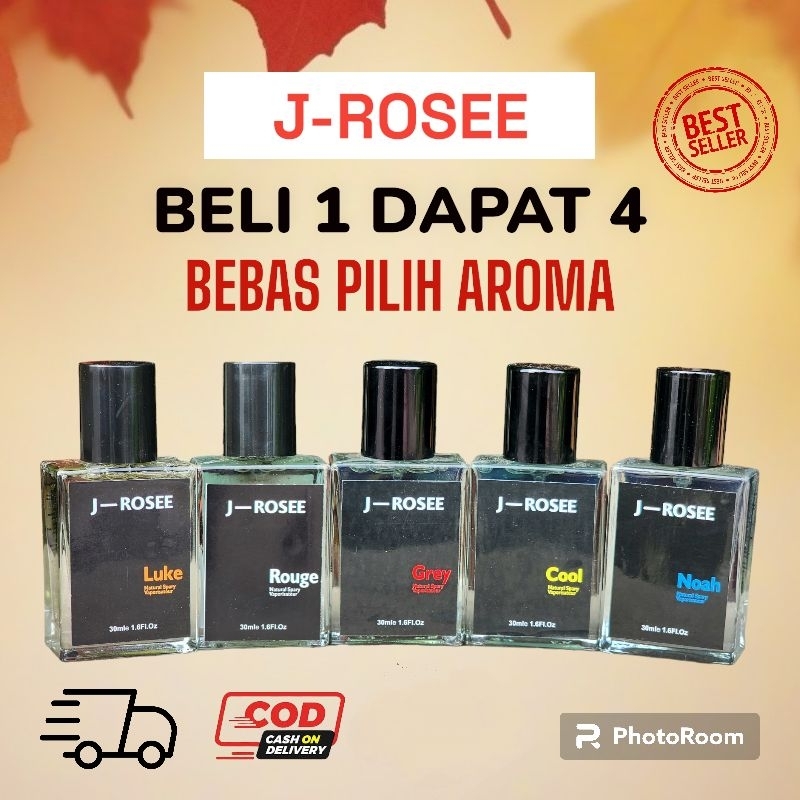 Jual Paket Hemat isi 4 Botol J-rosee Parfum Pria Wangi Tahan Lama Bebas ...