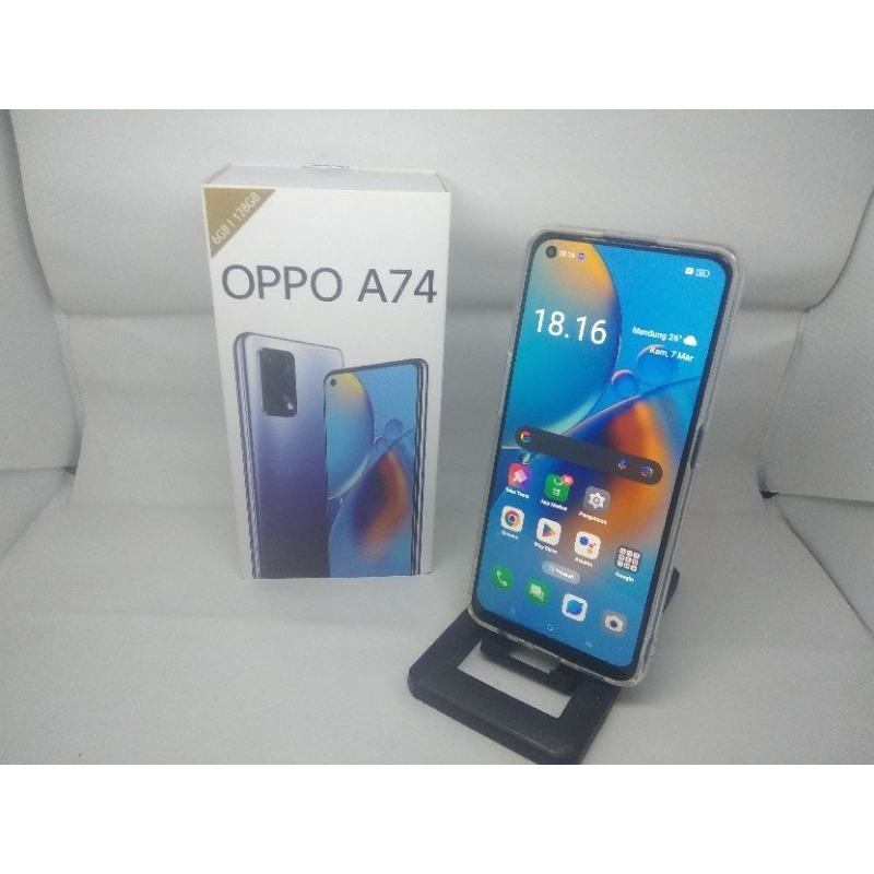 Jual Oppo A74 6+6/128Gb - Layar Amoled Fullset Second Full Original | Shopee Indonesia