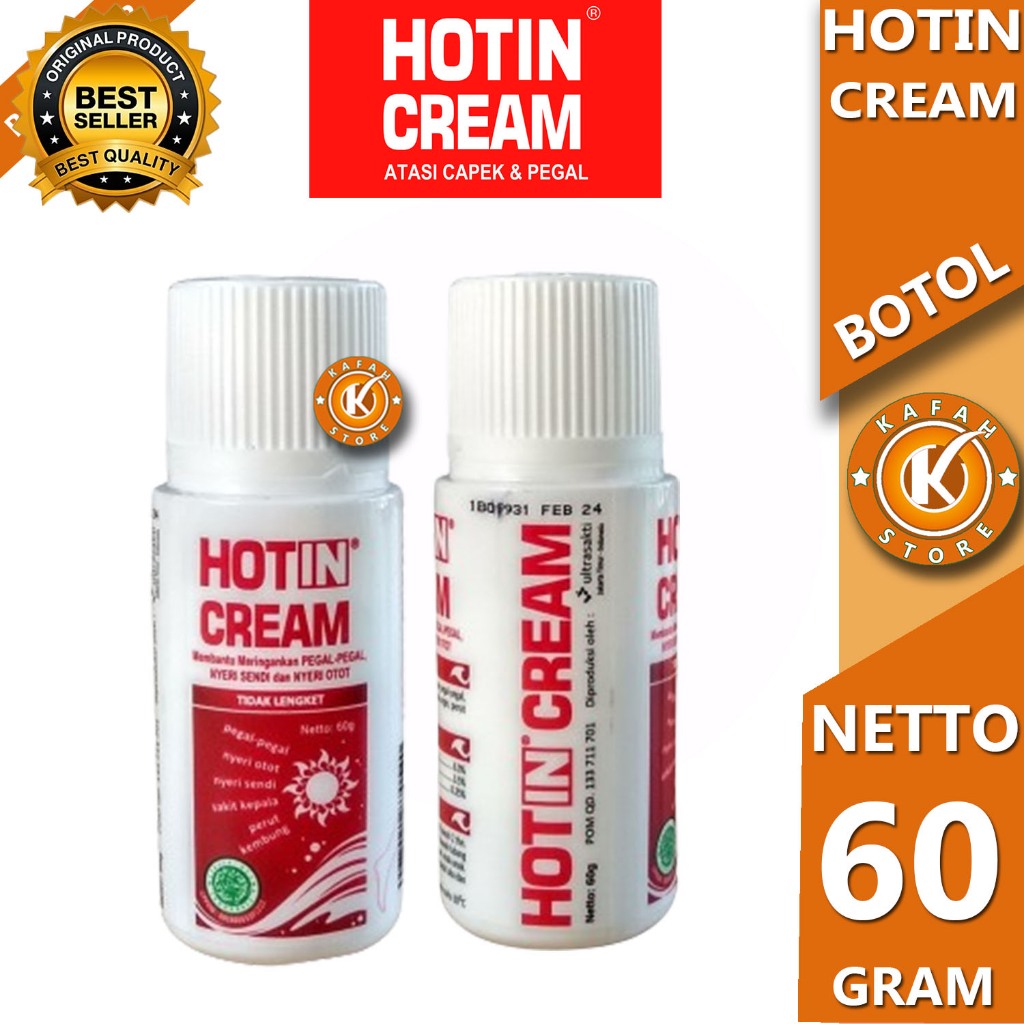 Jual HOTIN CREAM BOTOL KEMASAN 60 GRAM kafah store | Shopee Indonesia