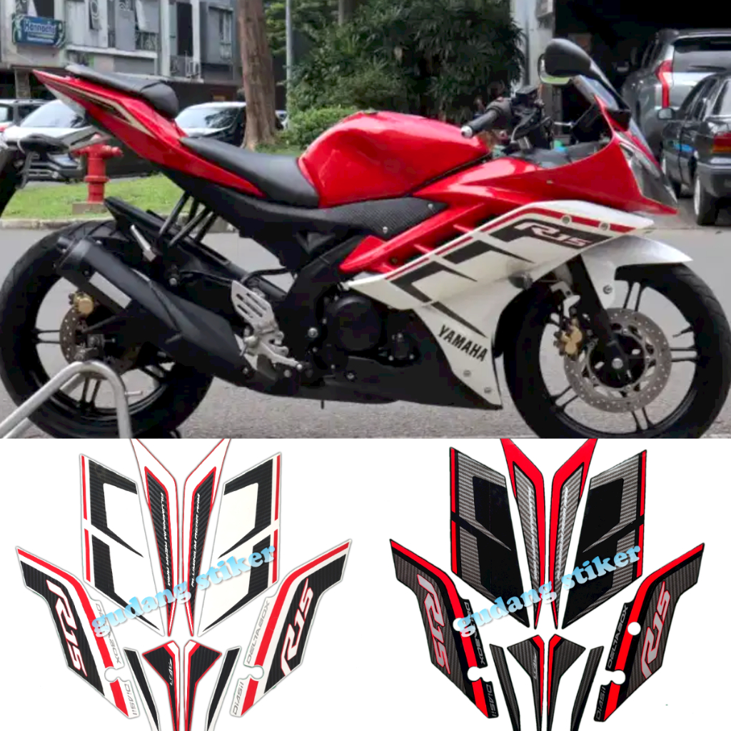Jual STIKER STRIPING LIS LES BODY MOTOR YAMAHA R15 2015 2016 V2 STANDAR ...