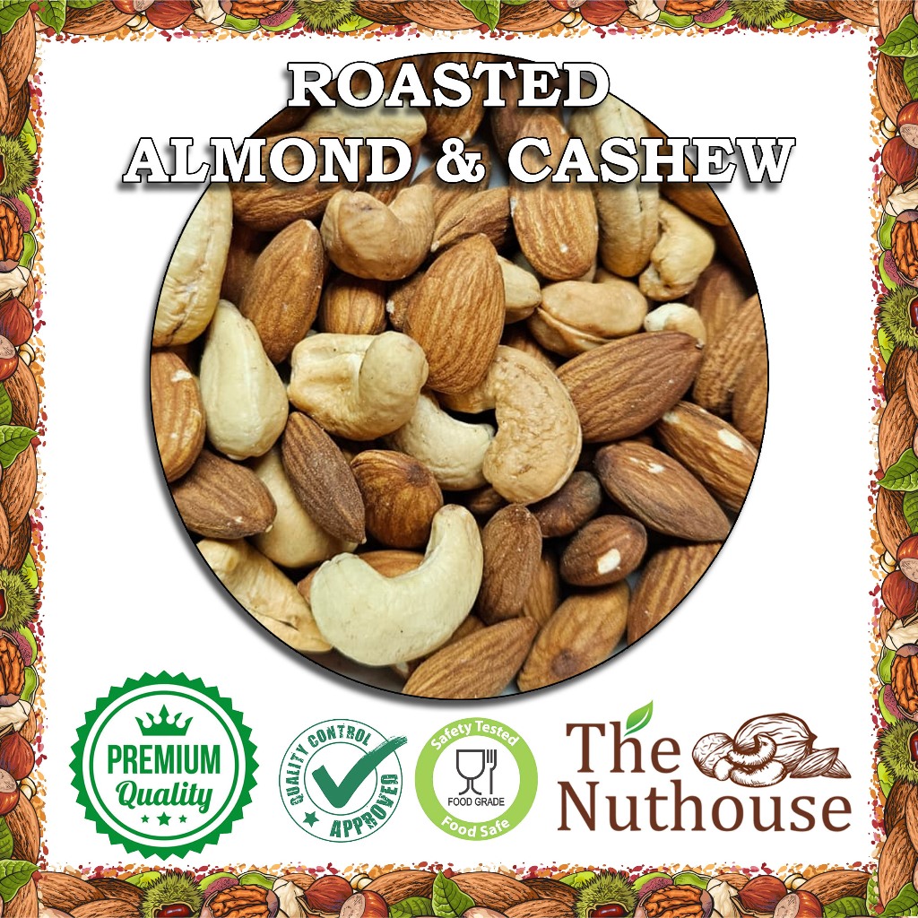 Jual 100gr Roasted Almond & Cashew Nut Mix / Kacang Almond & Mede ...