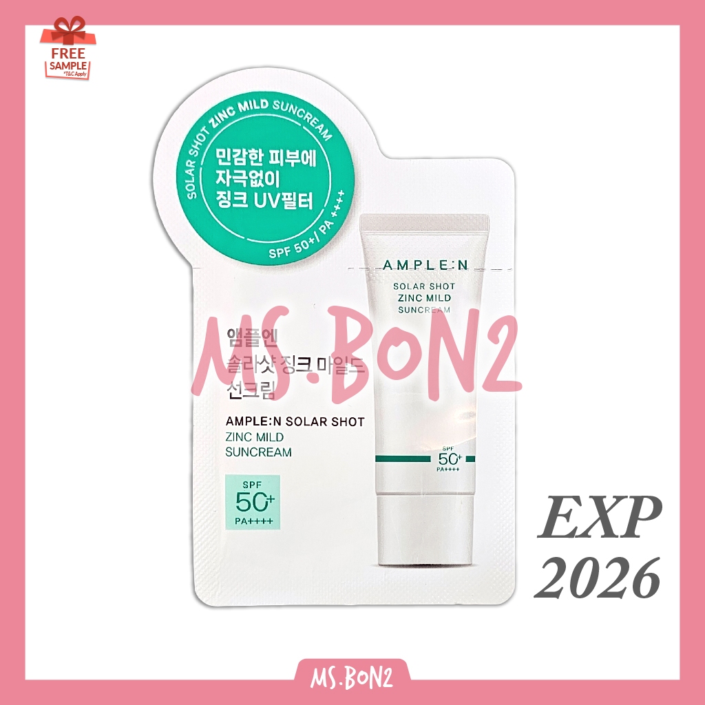 Jual AMPLE:N Solar Shot Zinc Mild Suncream Sunscreen Sun Cream Amplen ...